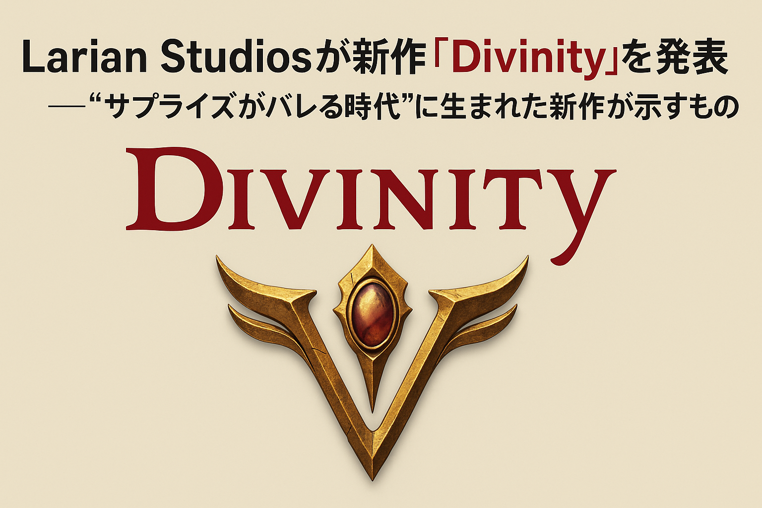 Larian Studios Announces New Divinity — What This New Title, Born in an ...